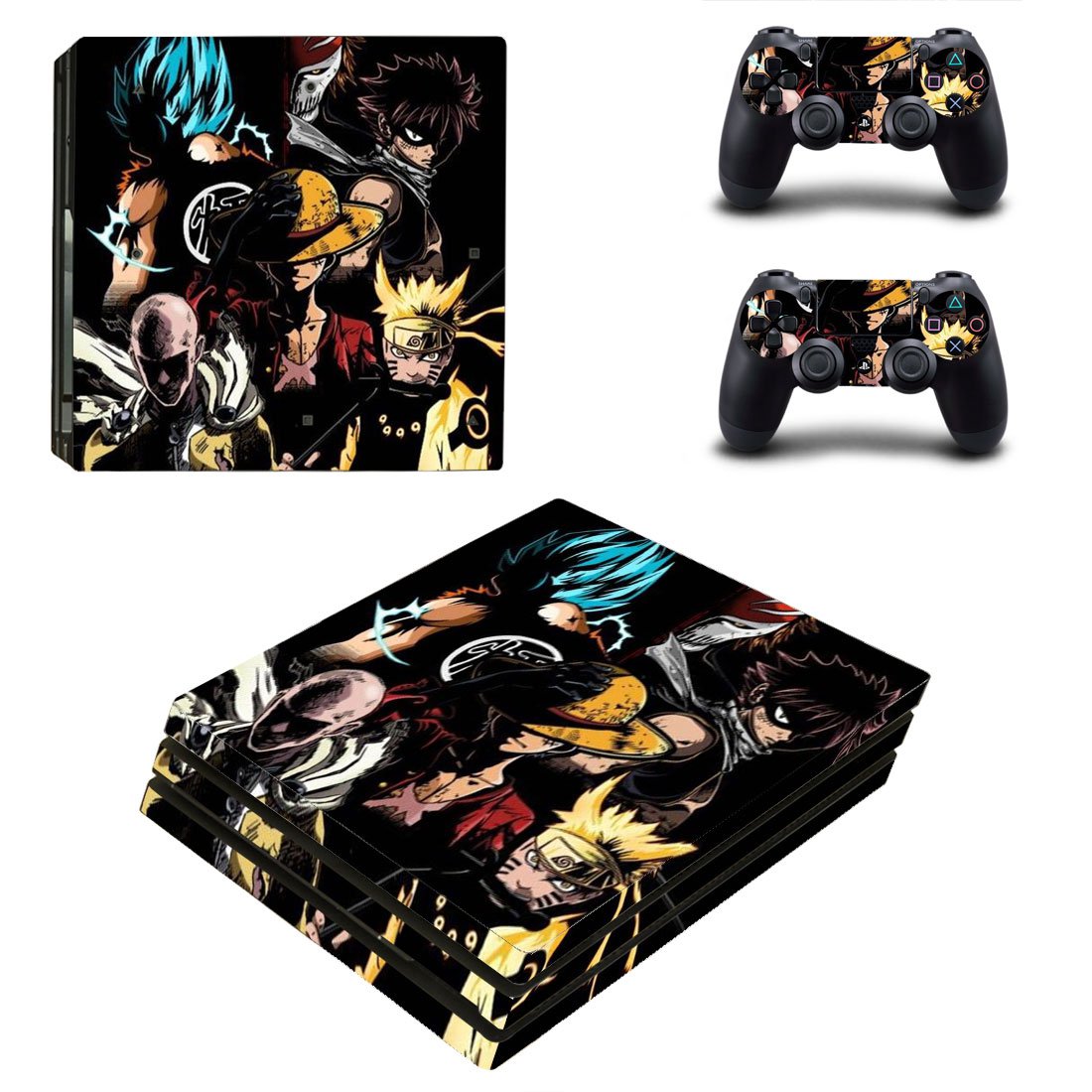 Naruto One Piece decal skin for PS4 Pro Console & Controllers