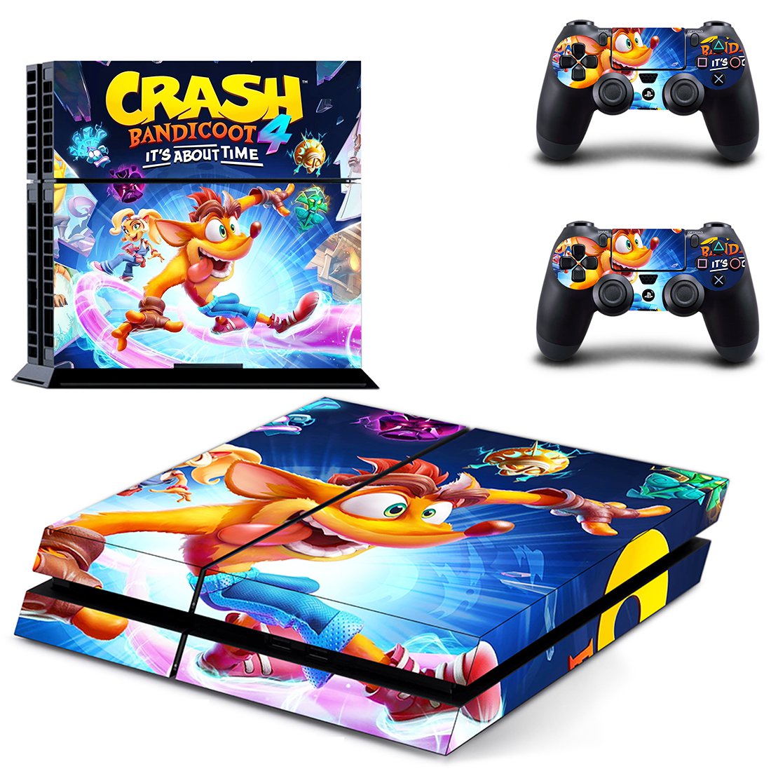 Crash Bandicoot decal skin for PlayStation 4 Console & Controllers