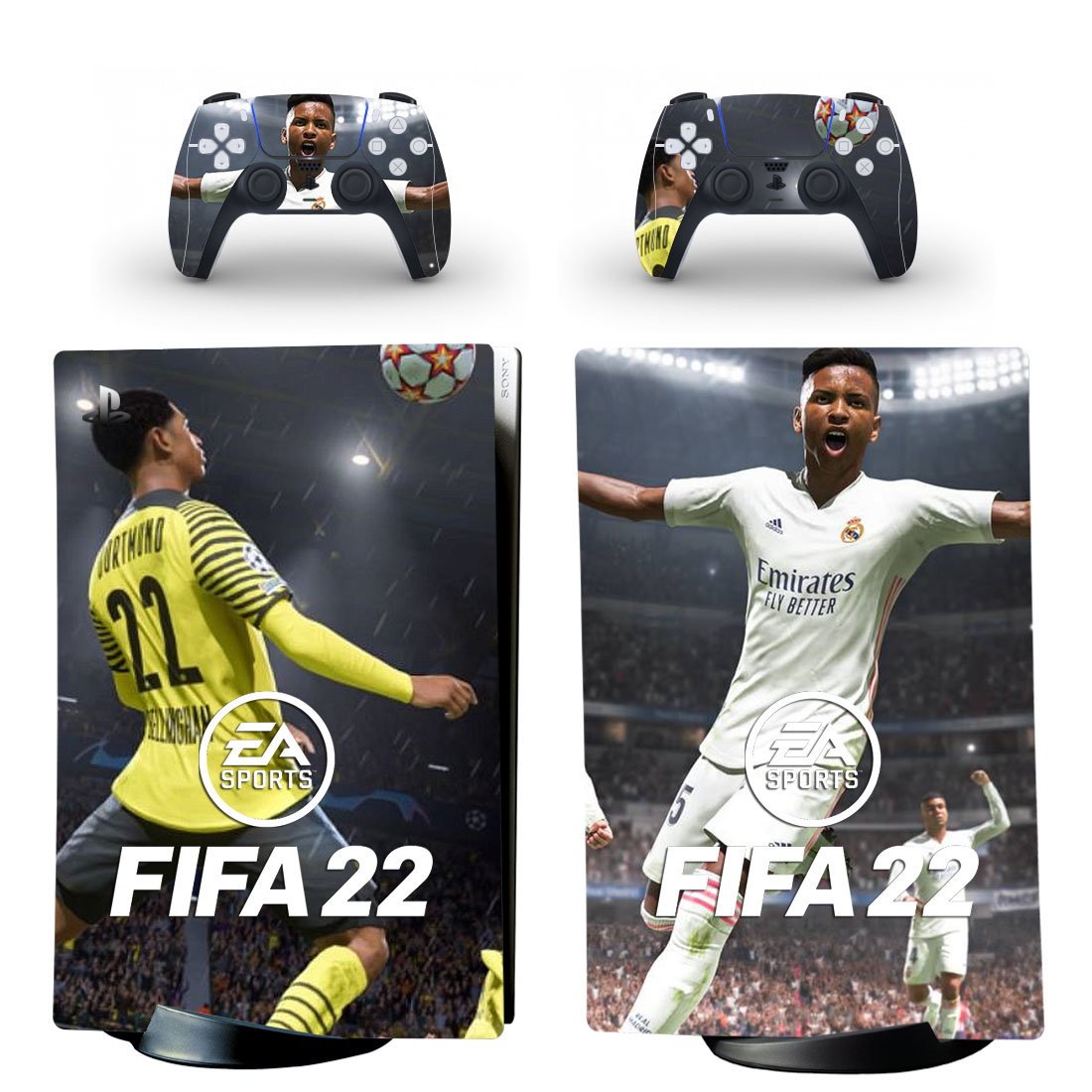 FIFA 22 decal skin for PS5 digital Console & 2 Controllers