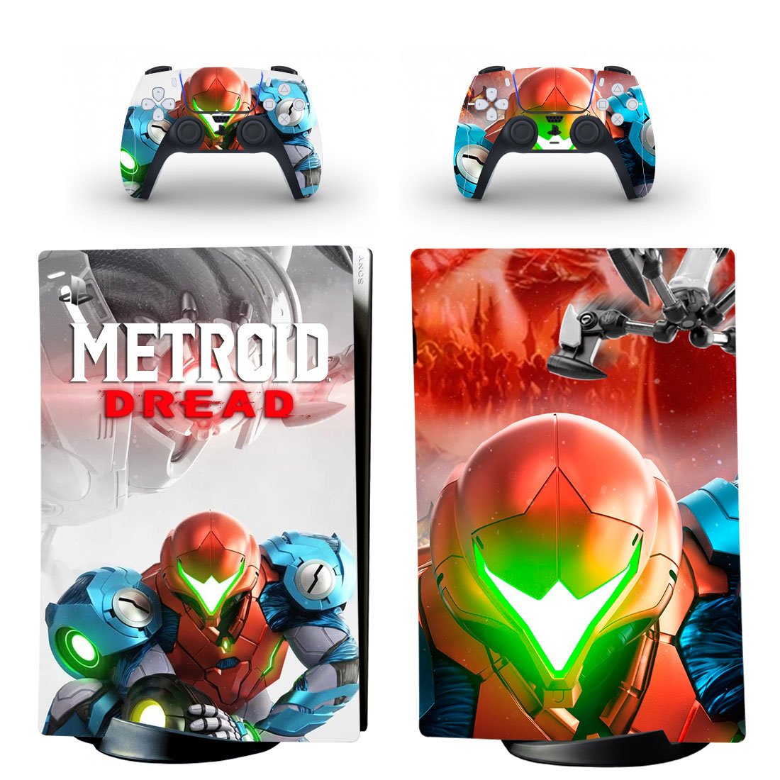 Metroid Dread decal skin for PS5 digital Console & 2 Controllers