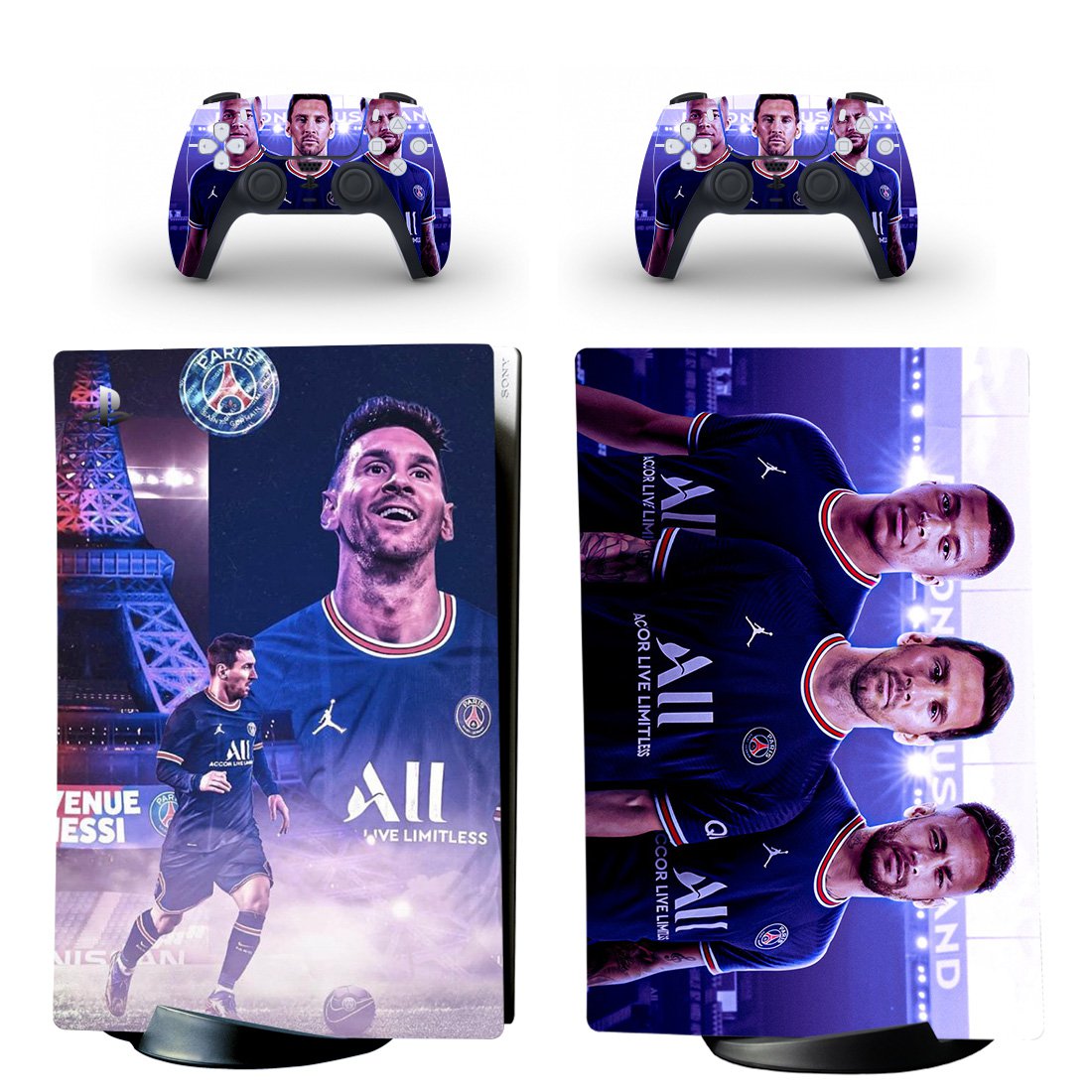 Messi decal skin for PS5 digital Console & 2 Controllers