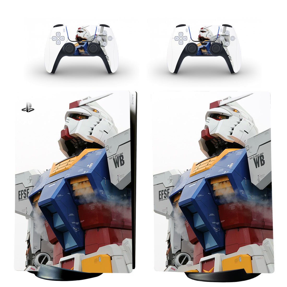 Gundam decal skin for PS5 digital Console & 2 Controllers