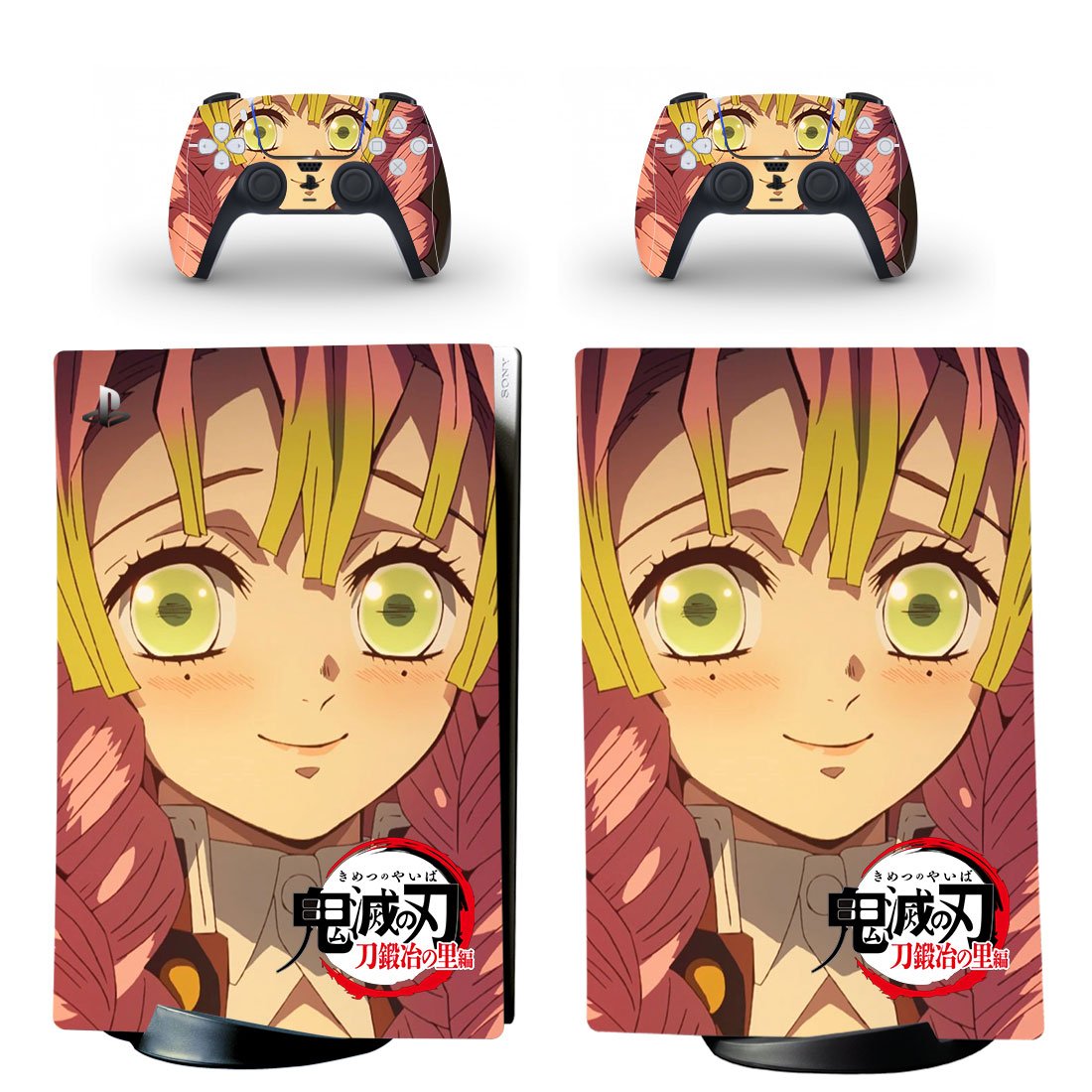 Demon Slayer decal skin for PS5 digital Console & 2 Controllers