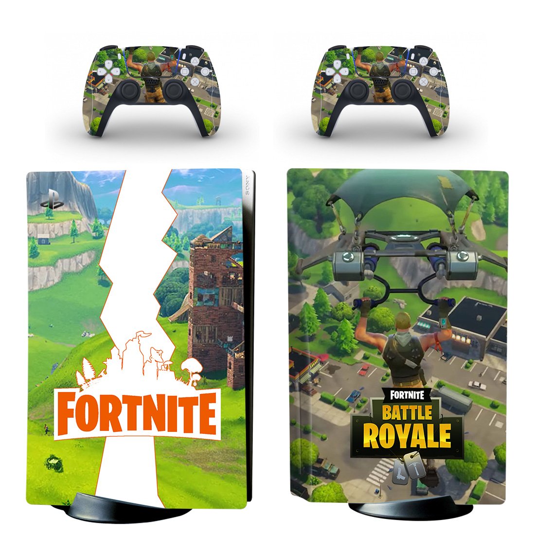 Fortnite decal skin for PS5 disc Console and 2 Controllers