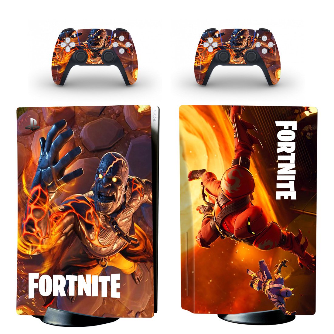 Fortnite decal skin for PS5 disc Console and 2 Controllers