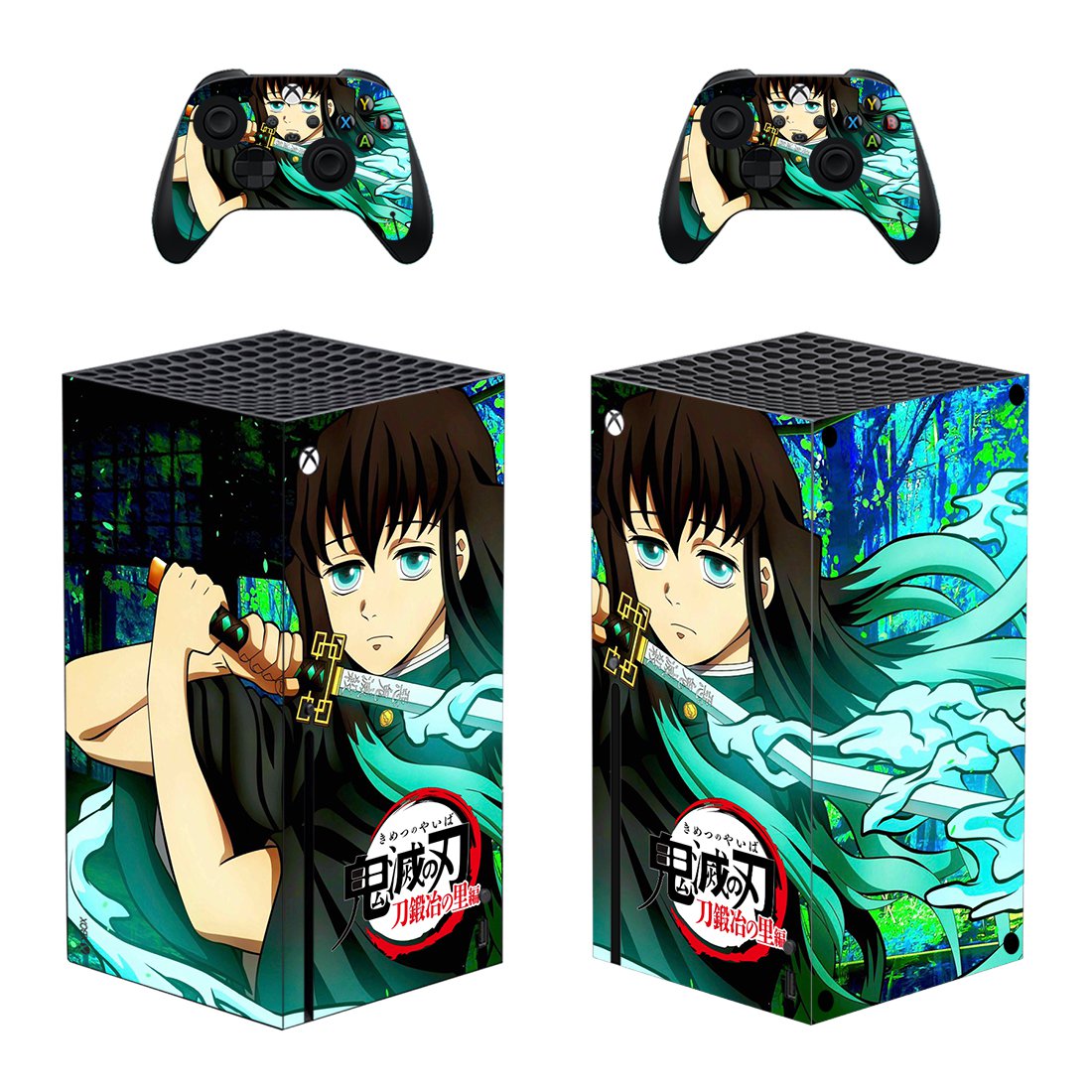 Demon Slayer decal skin for Xbox Series X Console & 2 Controllers
