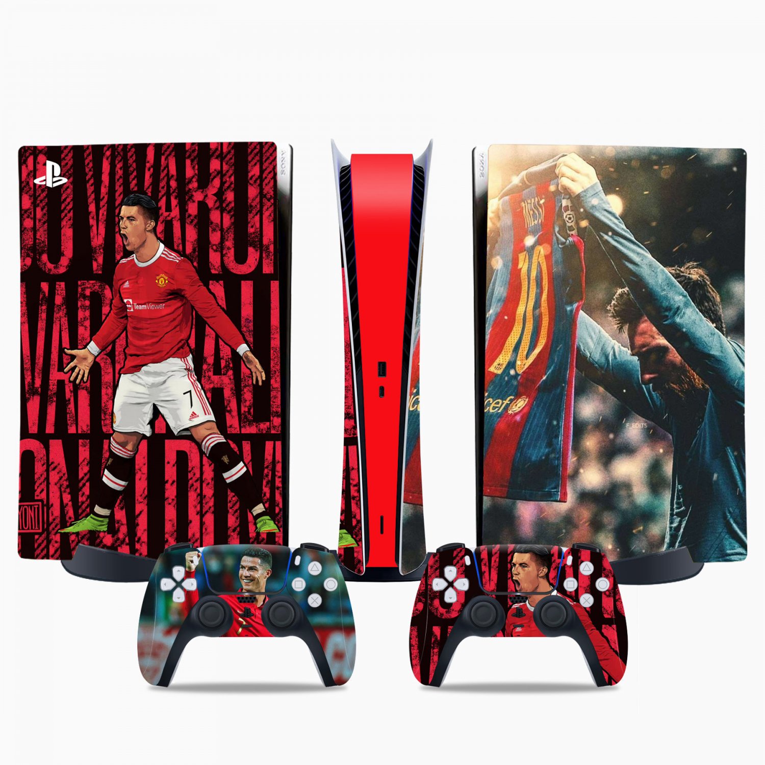 Cristiano Ronaldo decal skin for PS5 digital Console & 2 Controllers