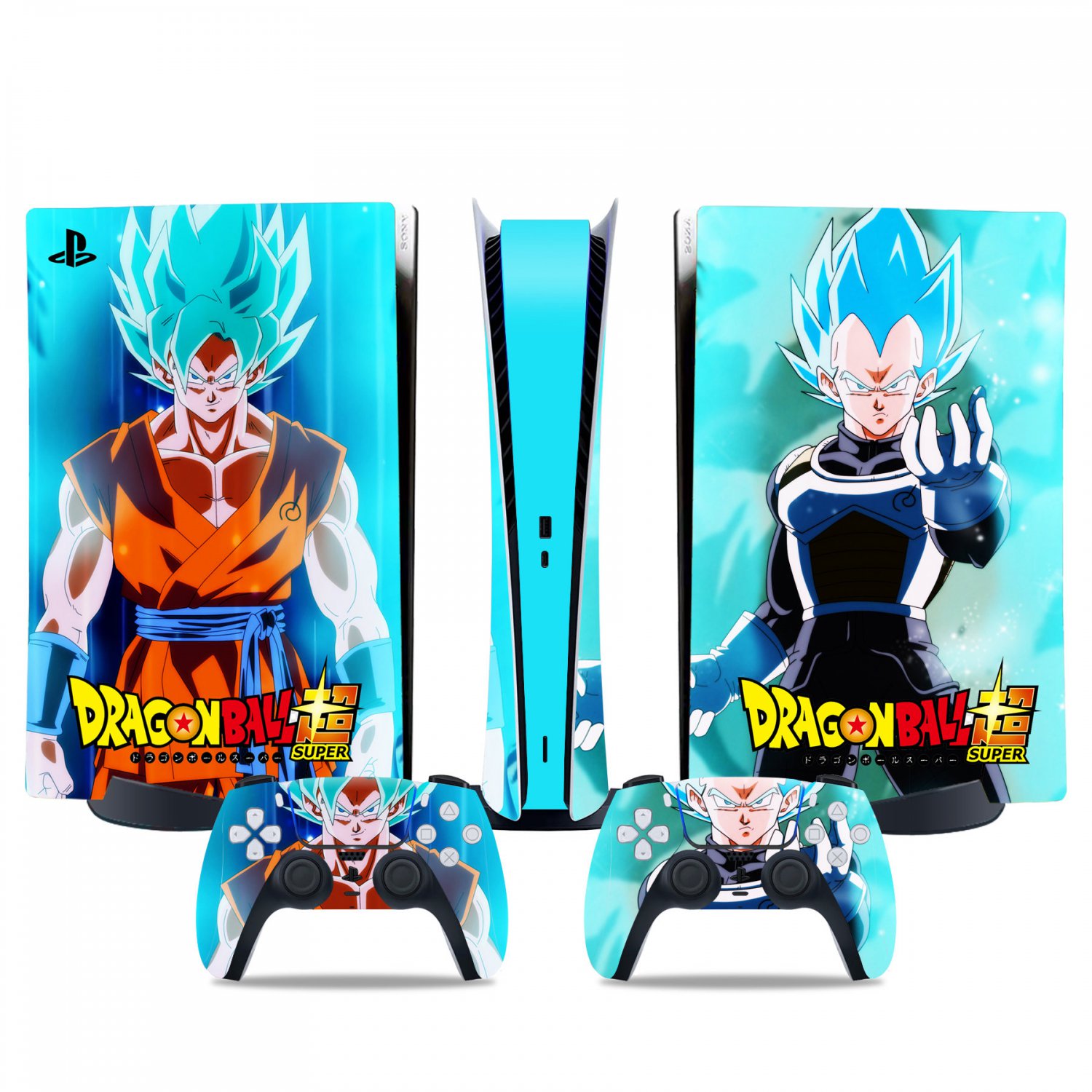 Dragon Ball super decal skin for PS5 digital Console & 2 Controllers