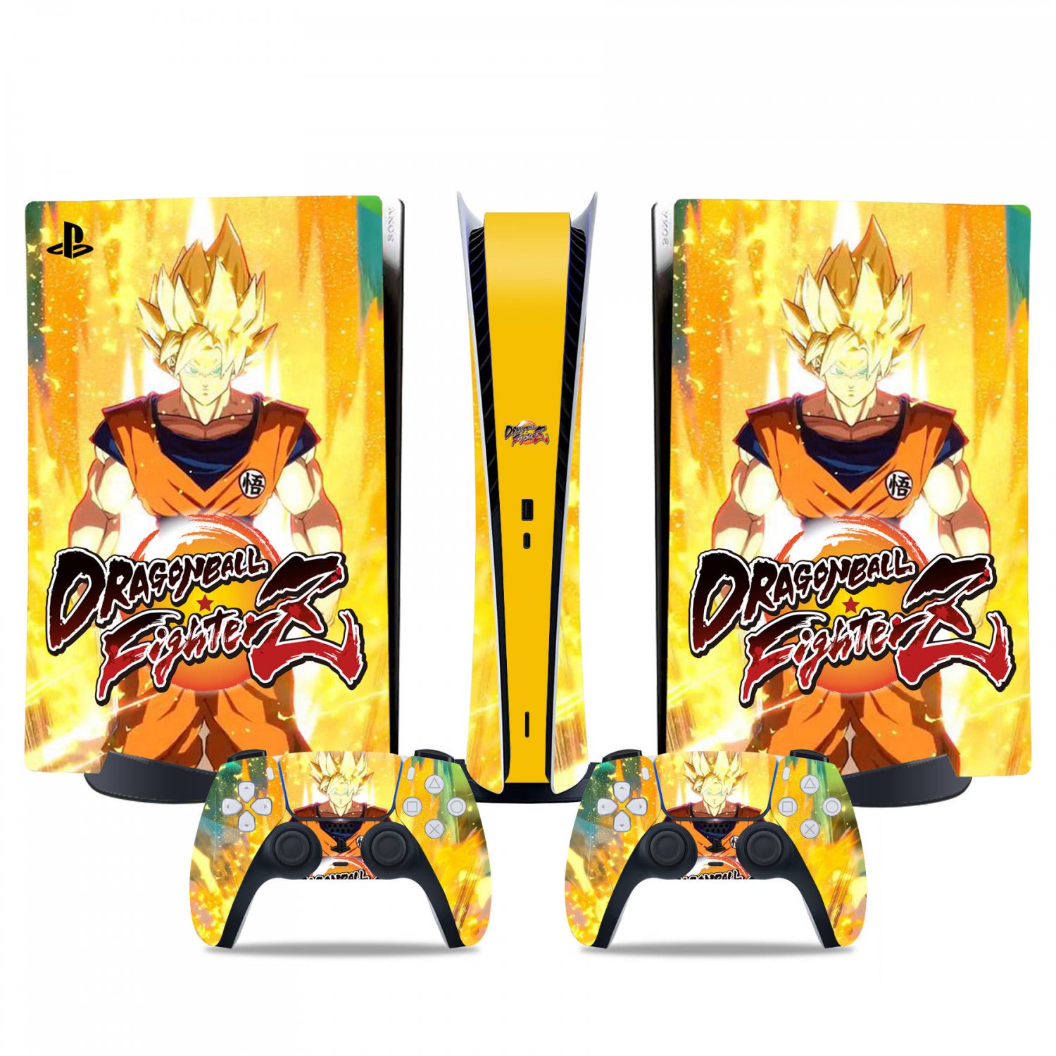 Dragon Ball Fighter Z decal skin for PS5 digital Console & 2 Controllers