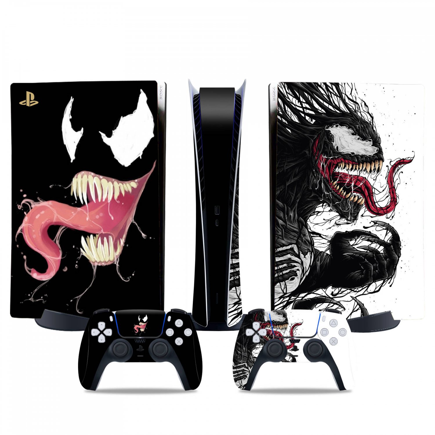 Venom decal skin for PS5 digital Console & 2 Controllers