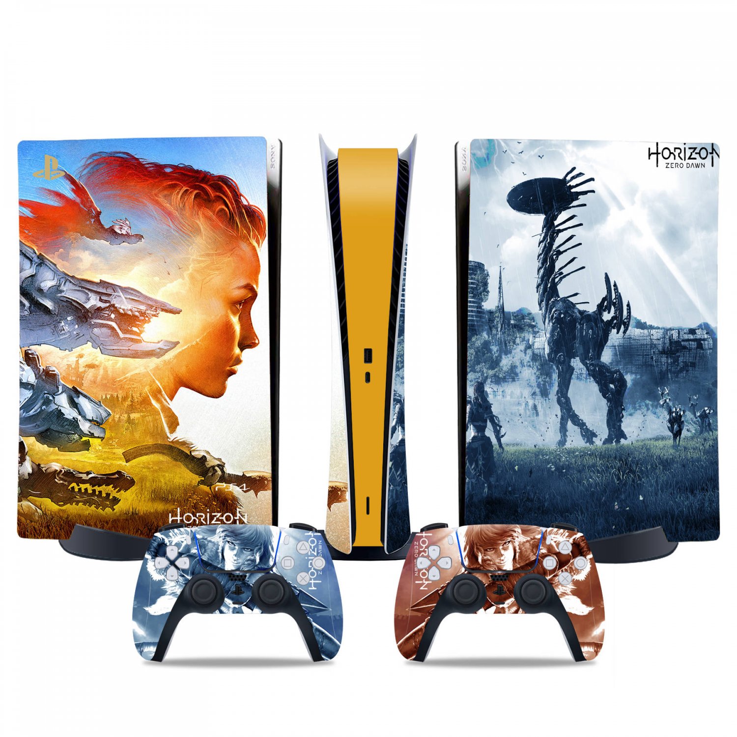 Horizon Zero Dawn decal skin for PS5 digital Console & 2 Controllers