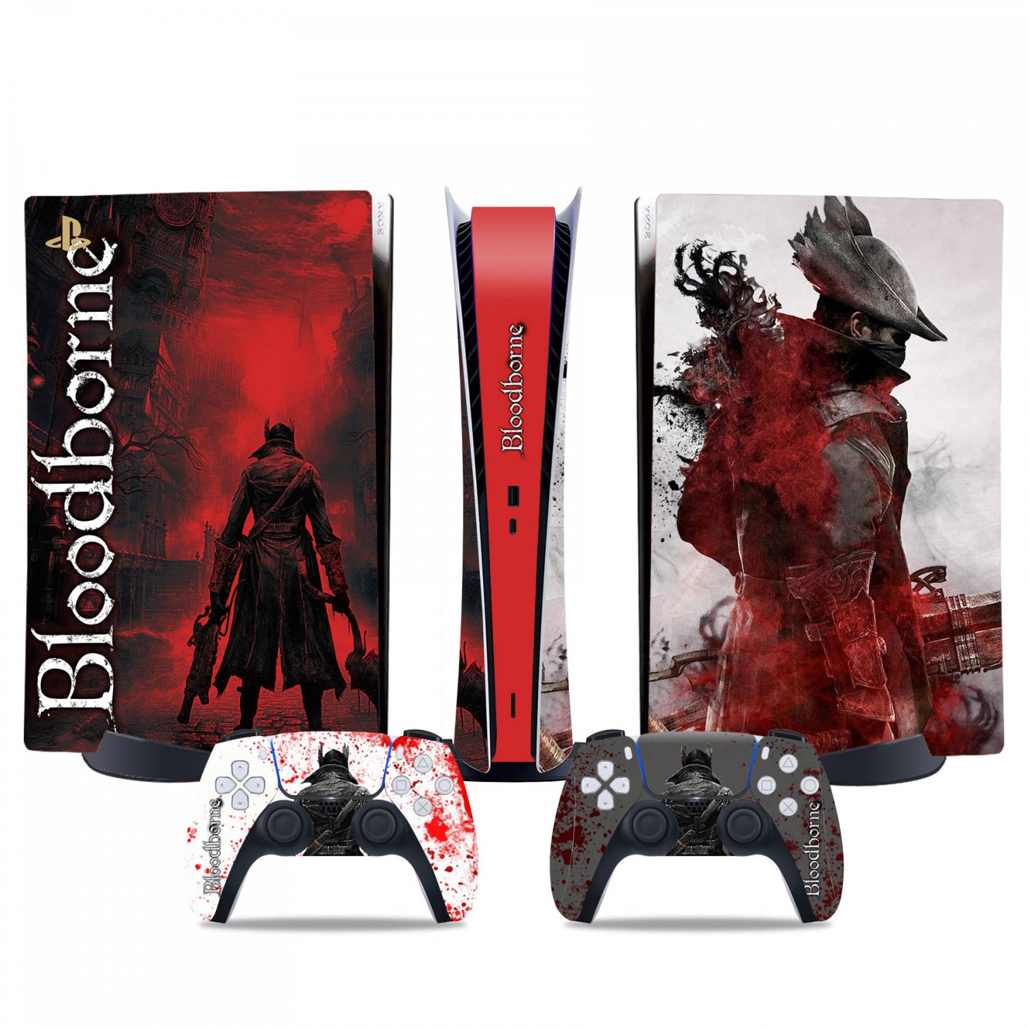 Bloodborne decal skin for PS5 digital Console & 2 Controllers