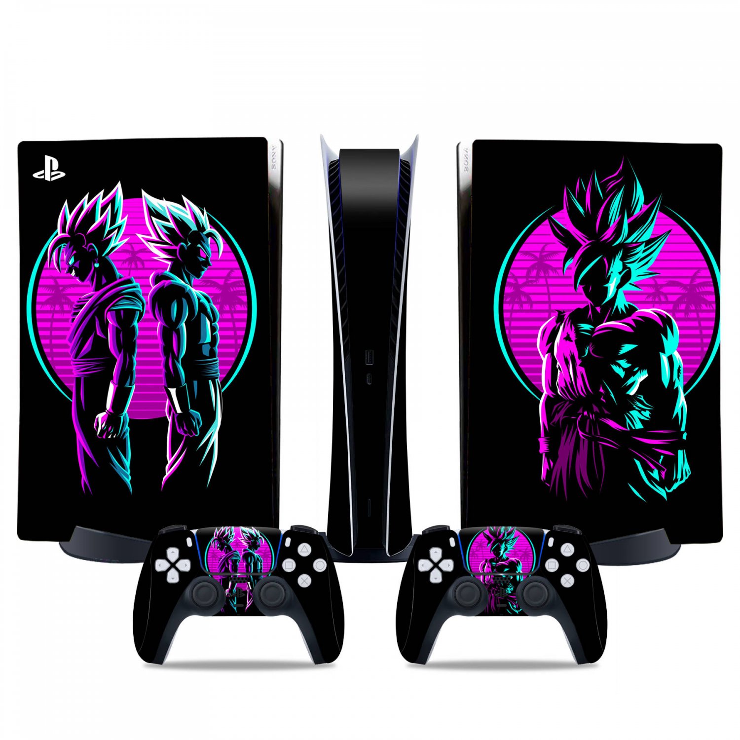 Dragon Ball Goku decal skin for PS5 digital Console & 2 Controllers