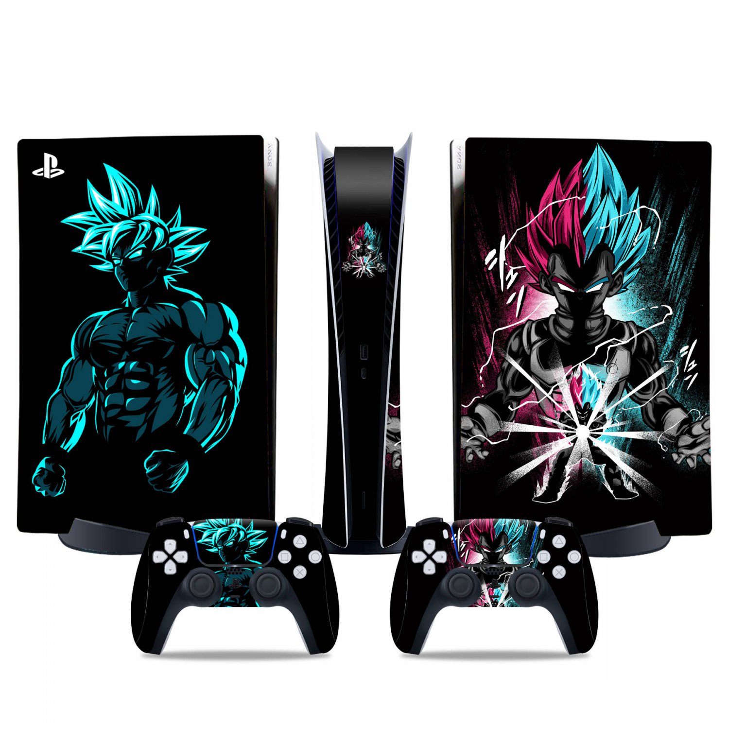 Dragon Ball Goku decal skin for PS5 digital Console & 2 Controllers