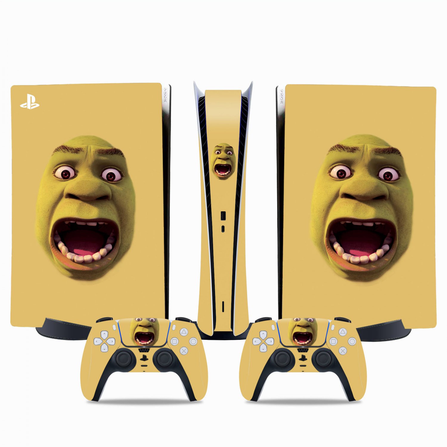 Shrek decal skin for PS5 digital Console & 2 Controllers