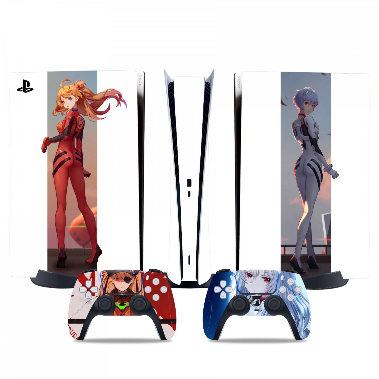 Anime Girl decal skin for PS5 digital Console & 2 Controllers