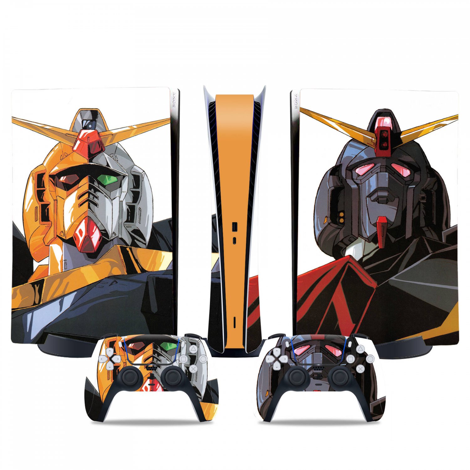 Gundam decal skin for PS5 digital Console & 2 Controllers