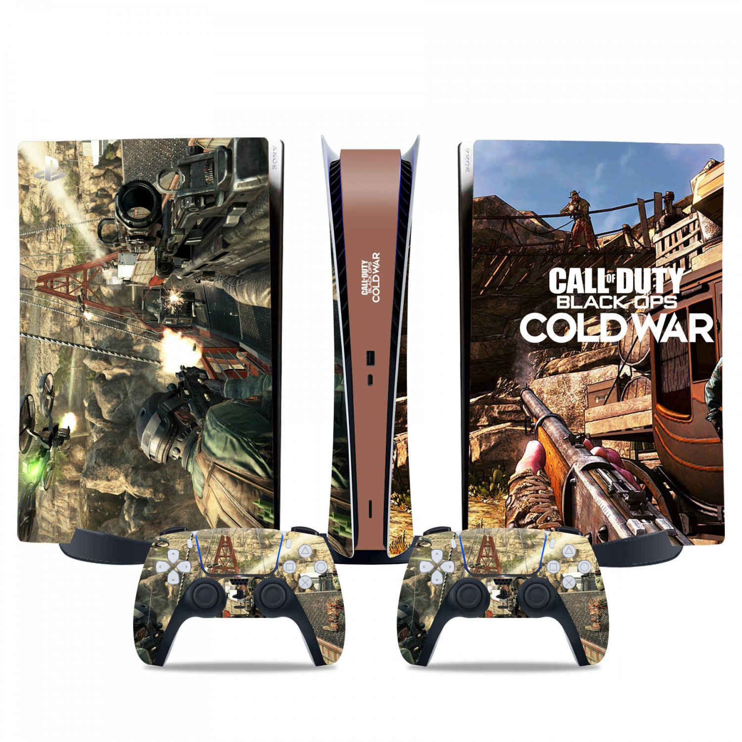 Black ops Cold War decal skin for PS5 digital Console & 2 Controllers