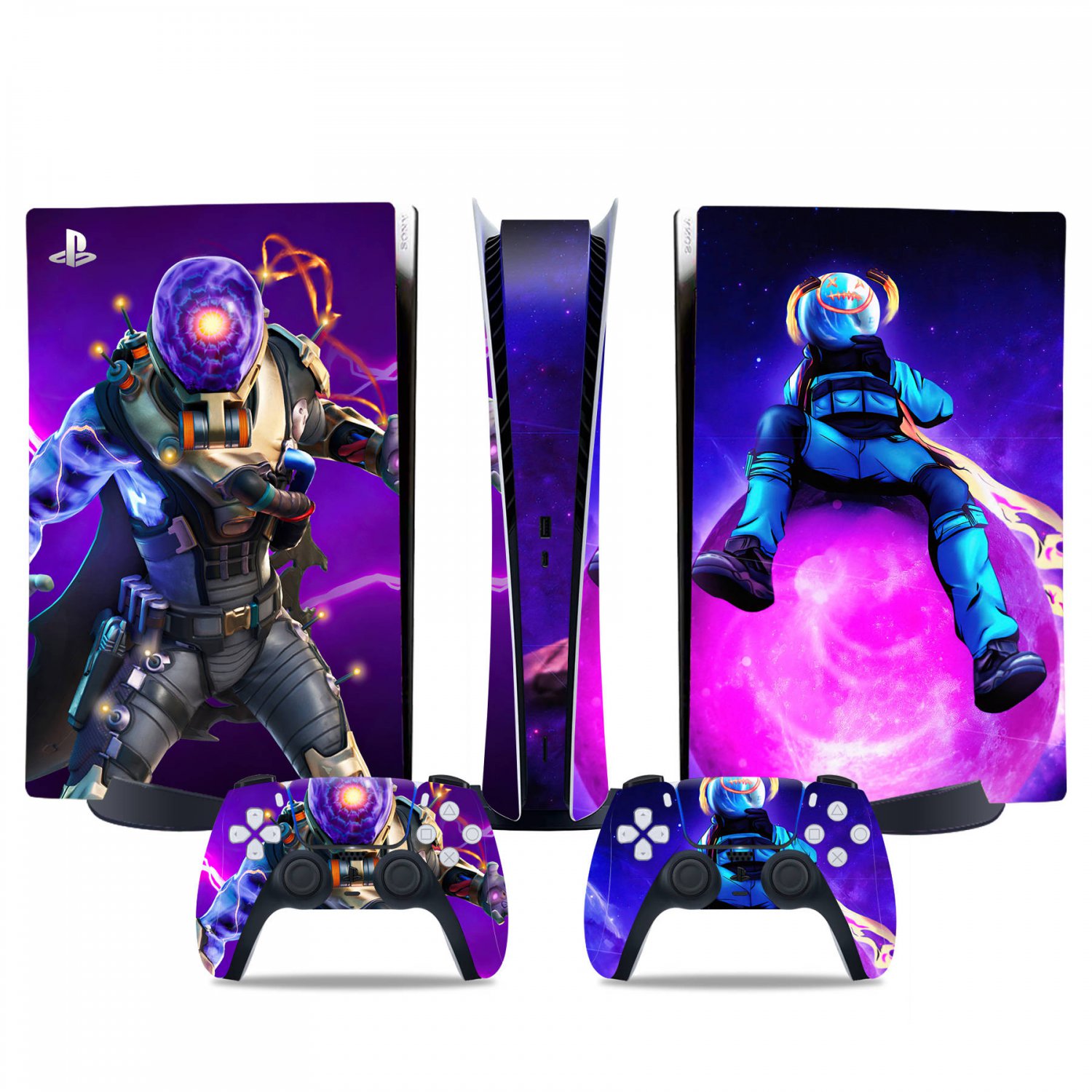 Fortnite decal skin for PS5 digital Console & 2 Controllers