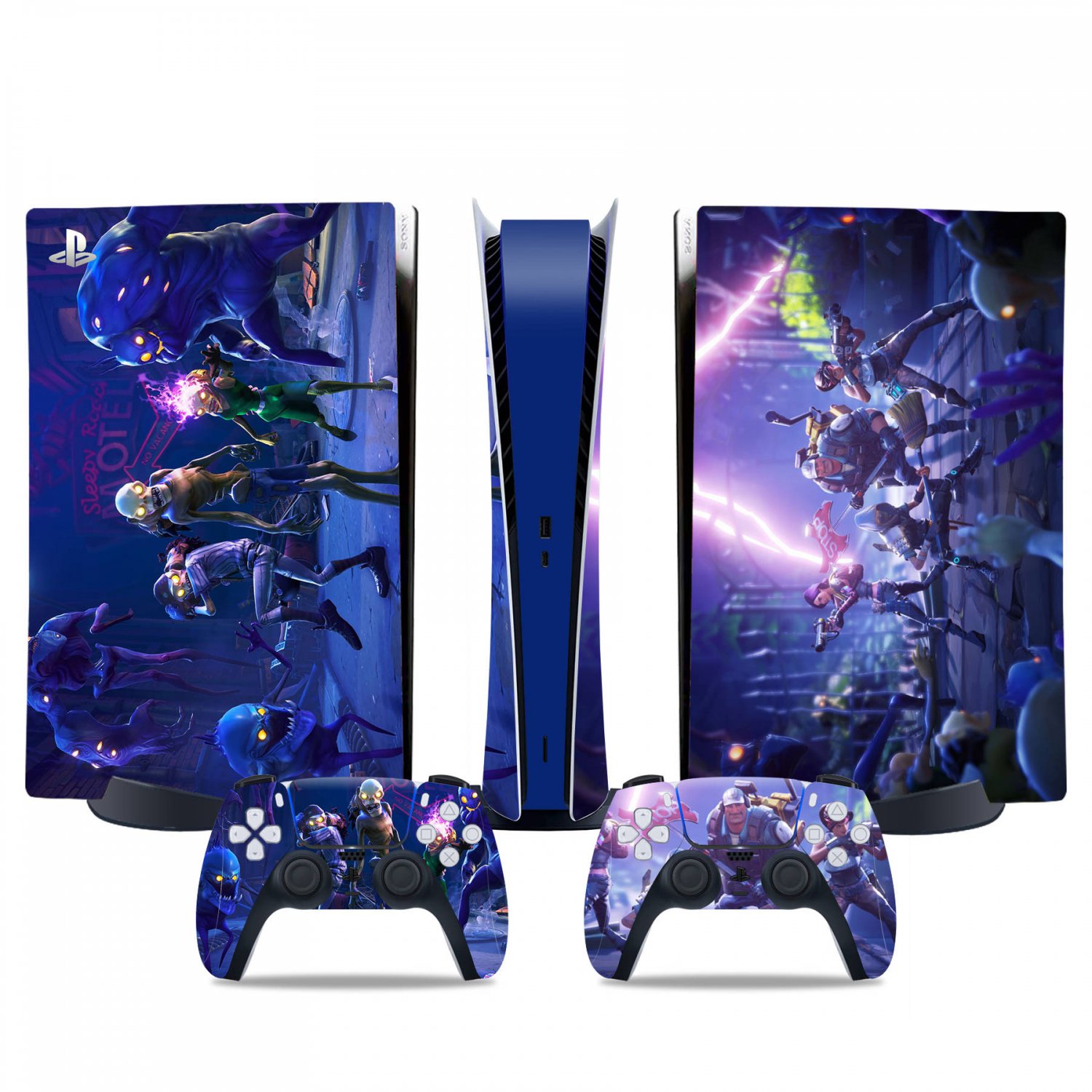 Fortnite decal skin for PS5 digital Console & 2 Controllers