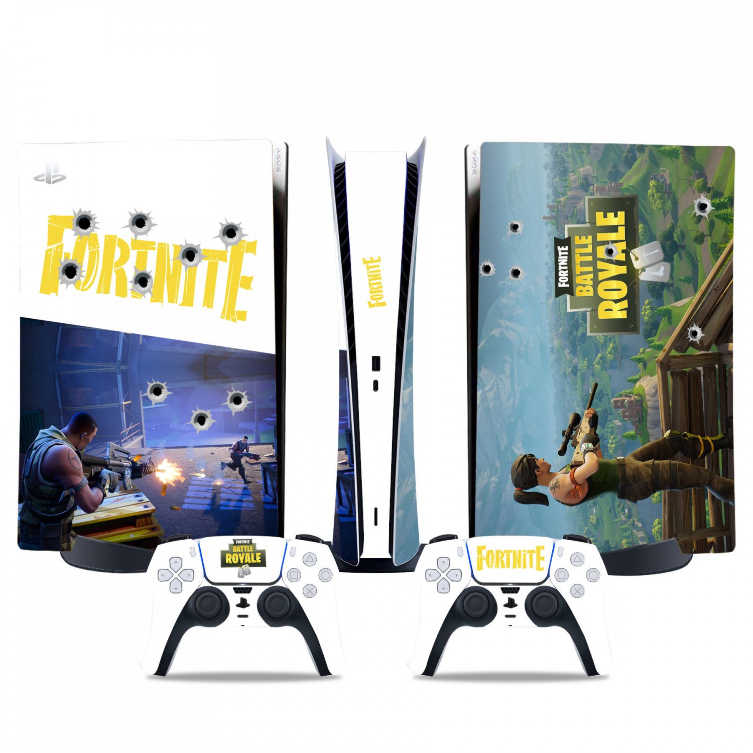 Fortnite decal skin for PS5 digital Console & 2 Controllers