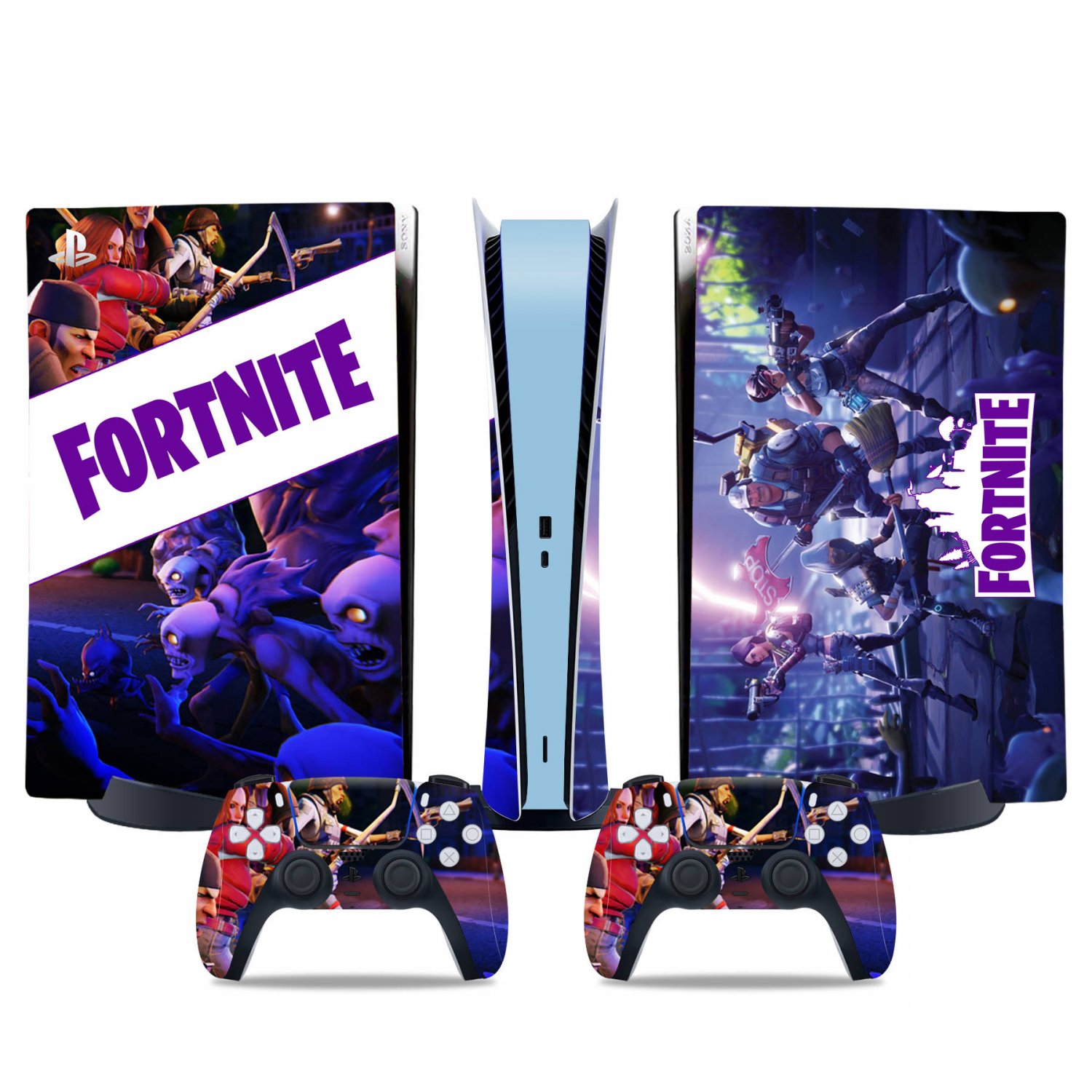 Fortnite decal skin for PS5 digital Console & 2 Controllers