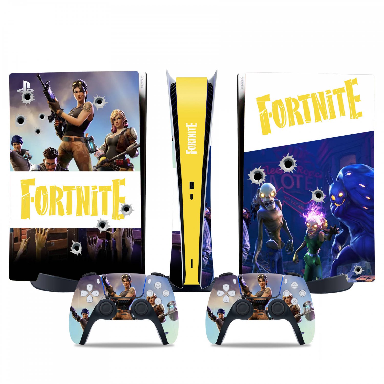 Fortnite decal skin for PS5 digital Console & 2 Controllers