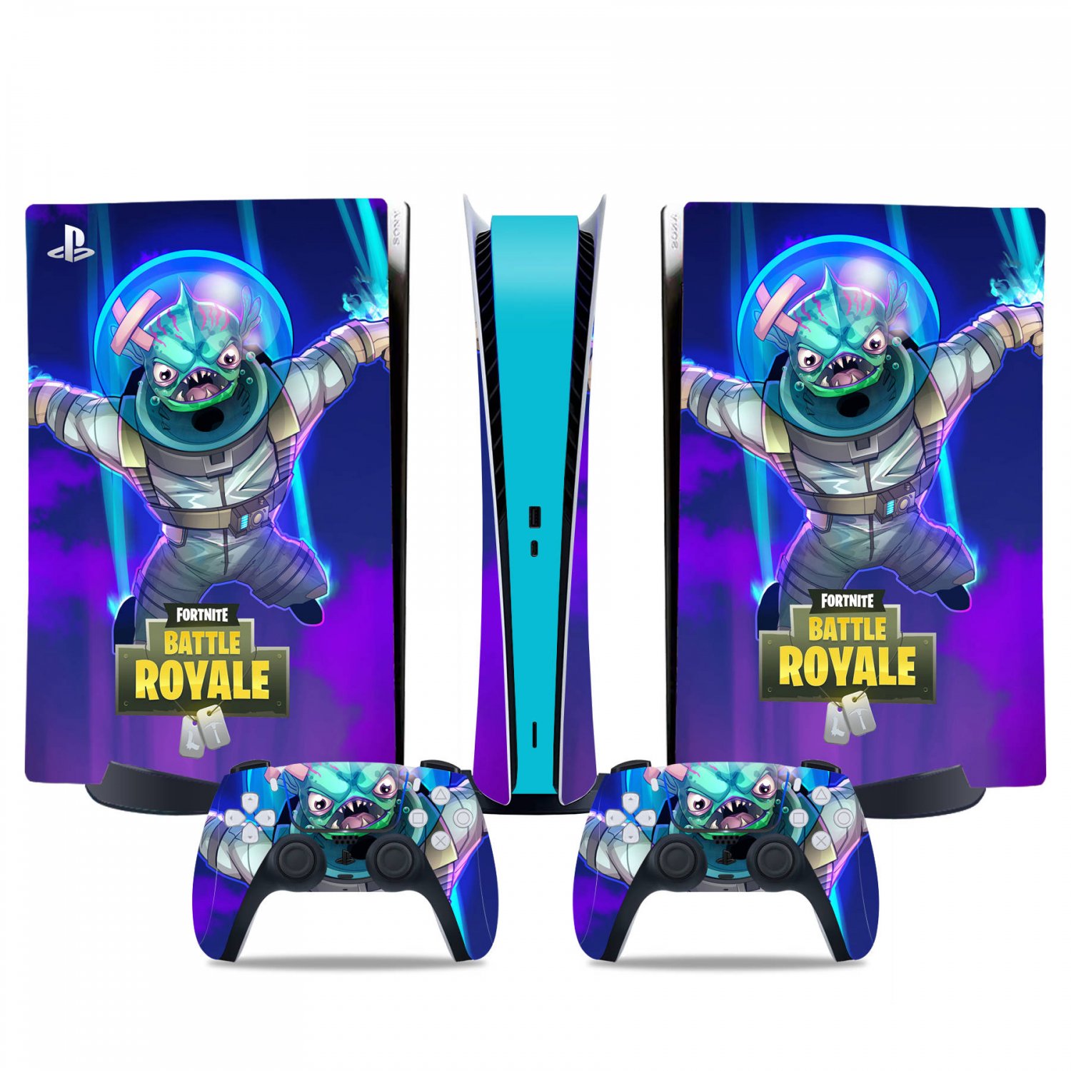 Fortnite decal skin for PS5 digital Console & 2 Controllers