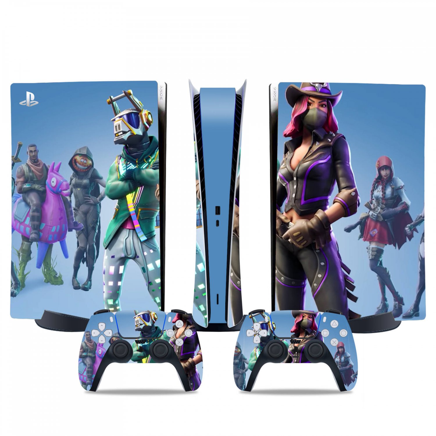 Fortnite decal skin for PS5 digital Console & 2 Controllers