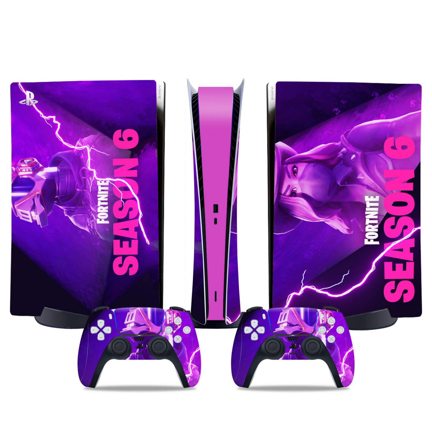Fortnite decal skin for PS5 digital Console & 2 Controllers