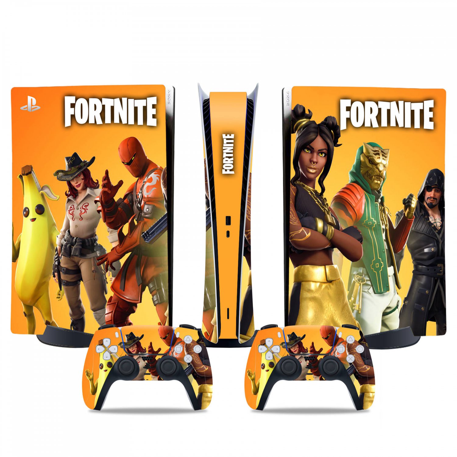 Fortnite decal skin for PS5 digital Console & 2 Controllers