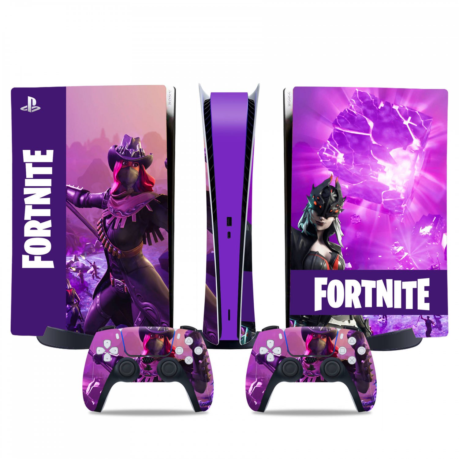 Fortnite decal skin for PS5 digital Console & 2 Controllers