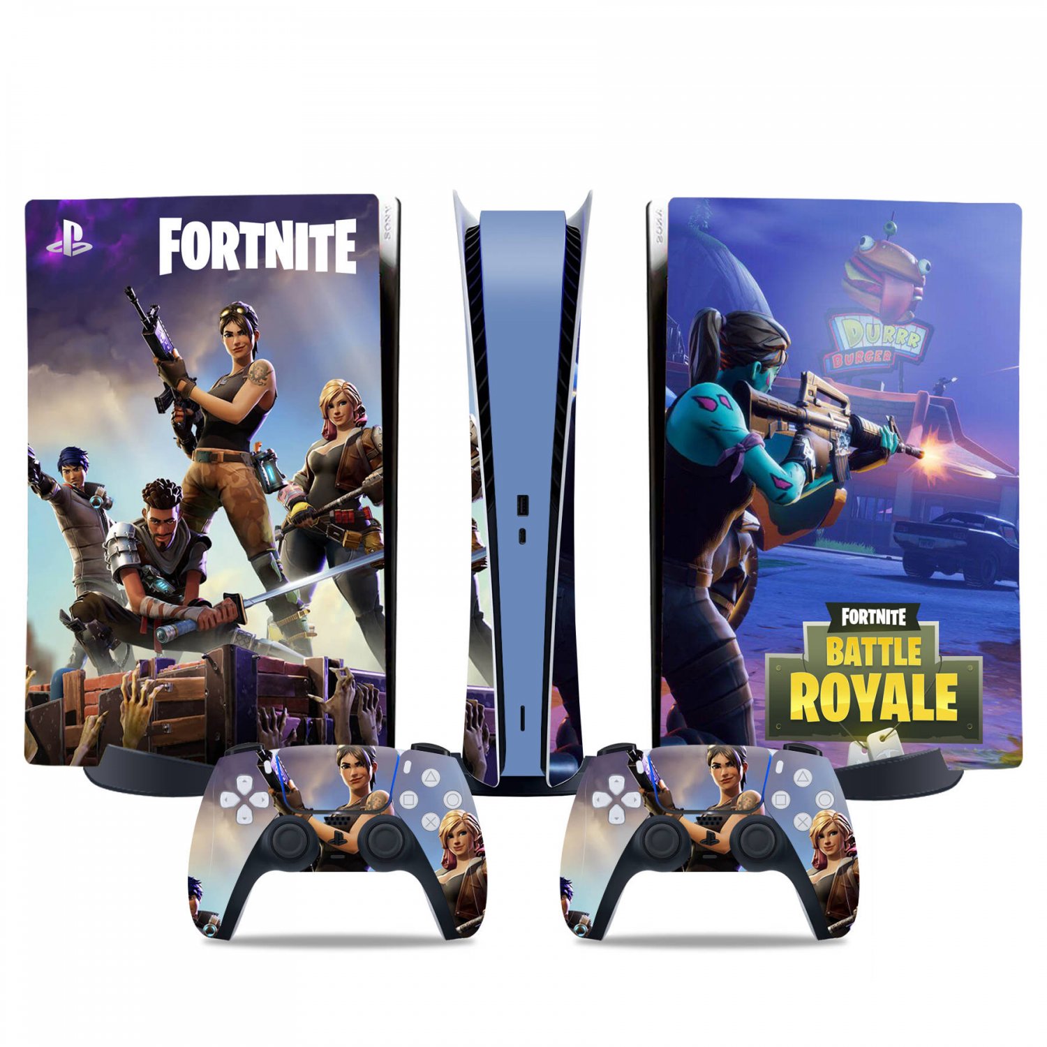 Fortnite decal skin for PS5 digital Console & 2 Controllers