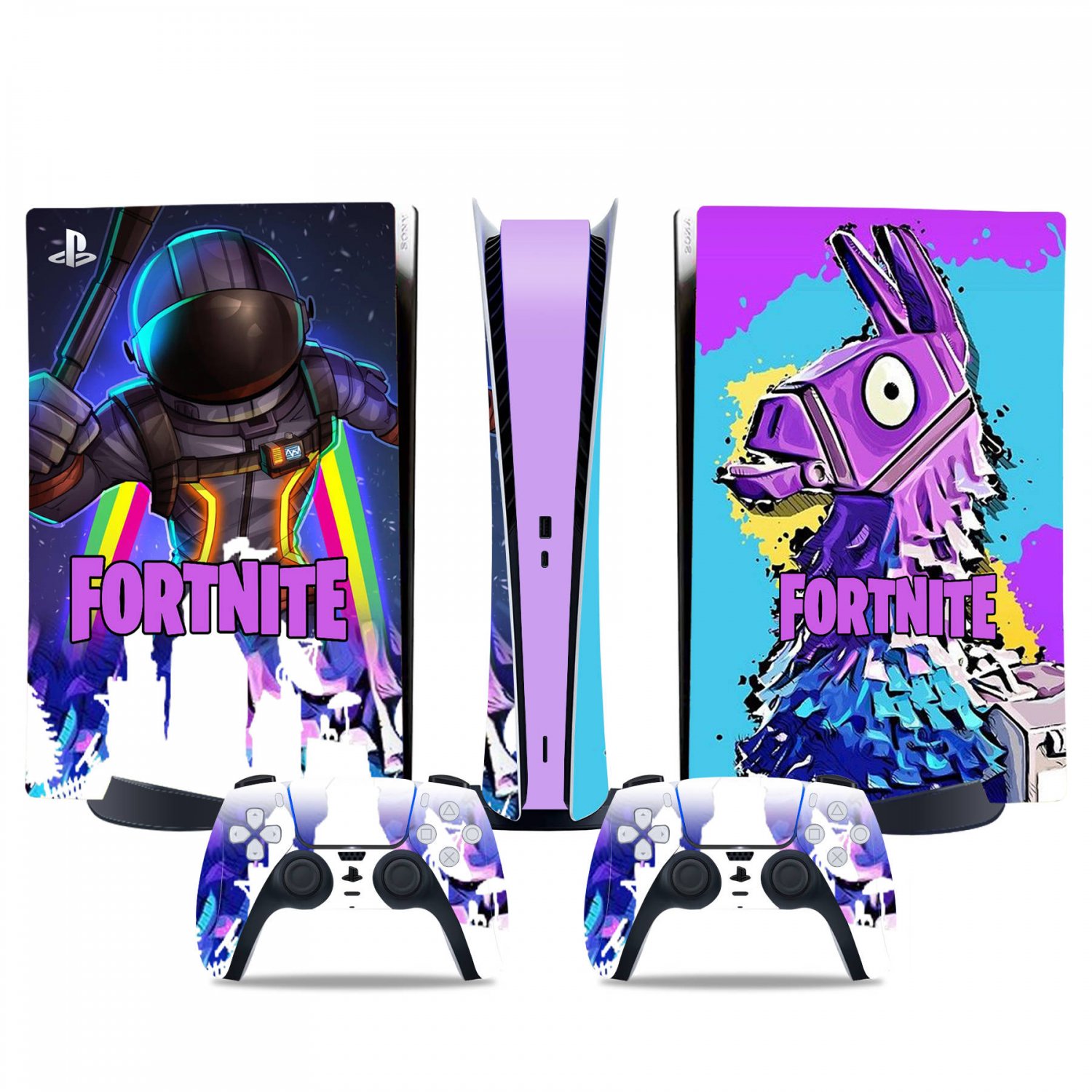 Fortnite decal skin for PS5 digital Console & 2 Controllers