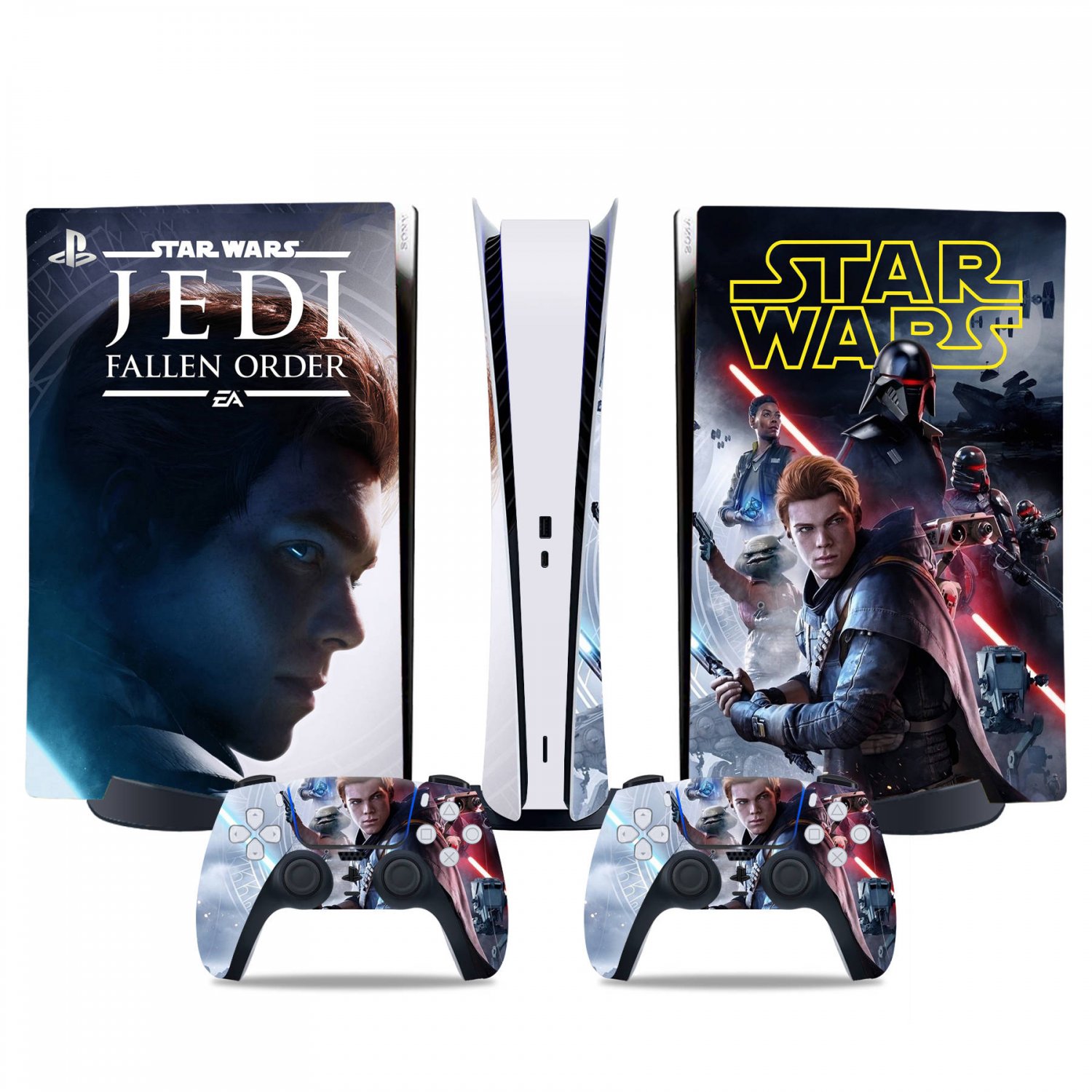 Star Wars JEDI decal skin for PS5 digital Console & 2 Controllers