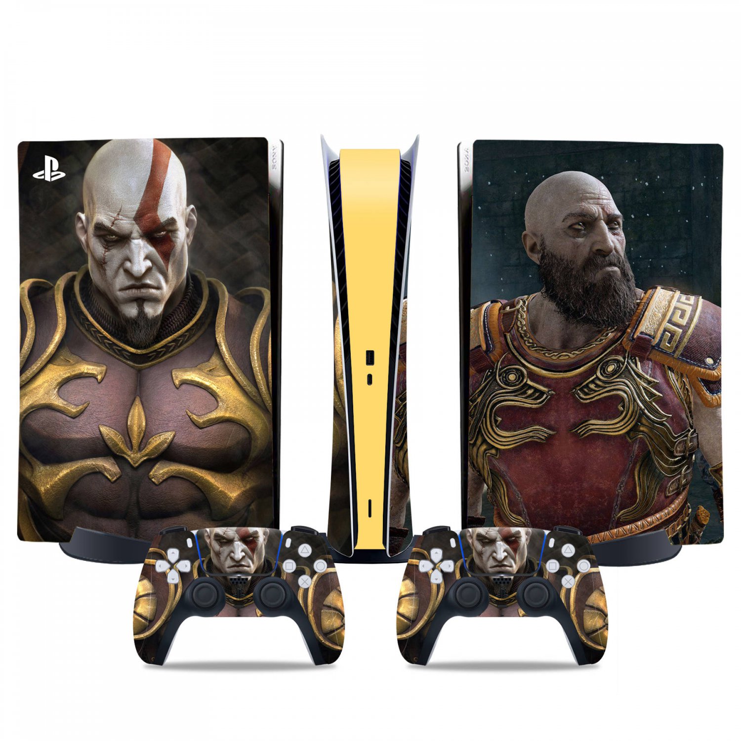 God of War Kratos decal skin for PS5 digital Console & 2 Controllers