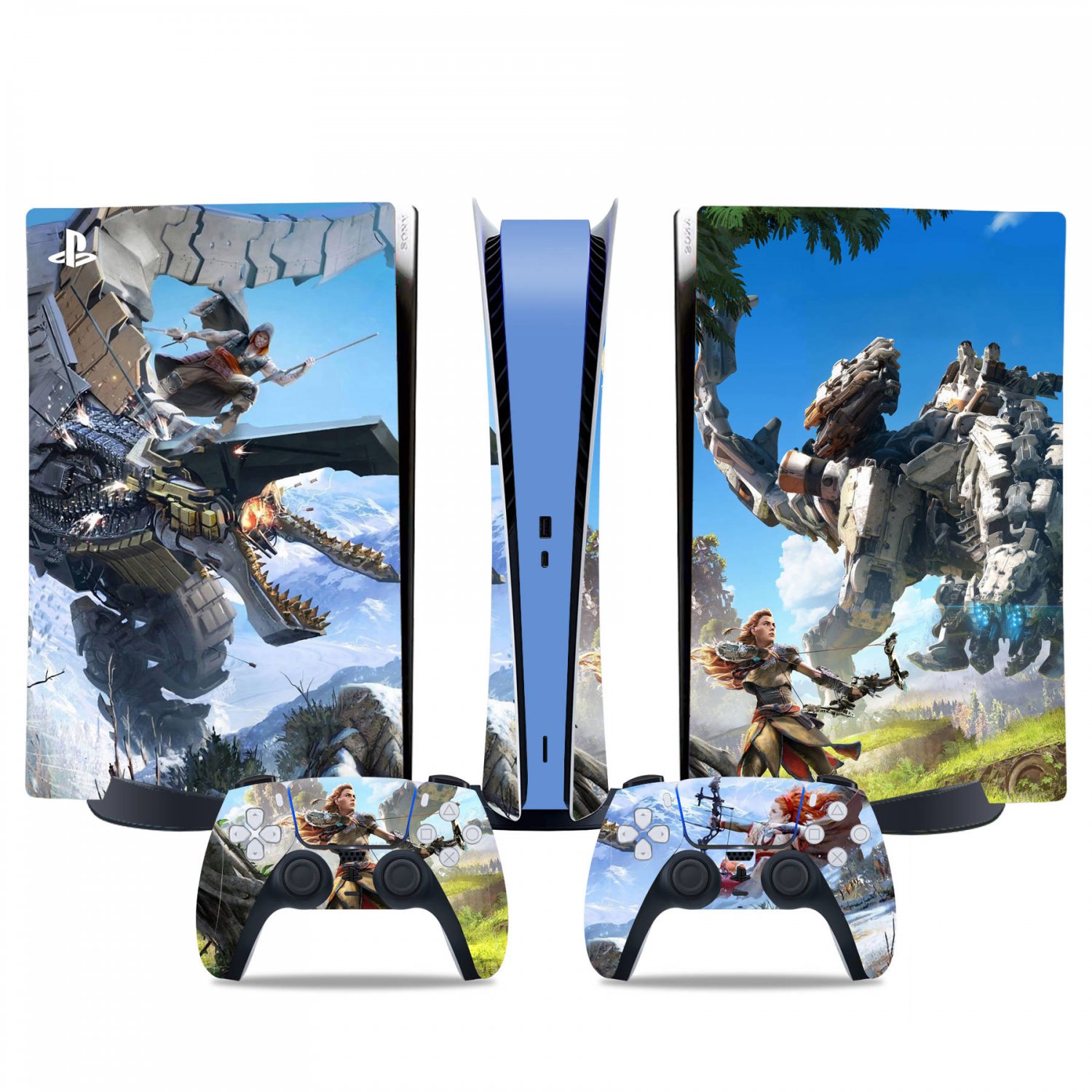 The Frozen Wilds decal skin for PS5 digital Console & 2 Controllers