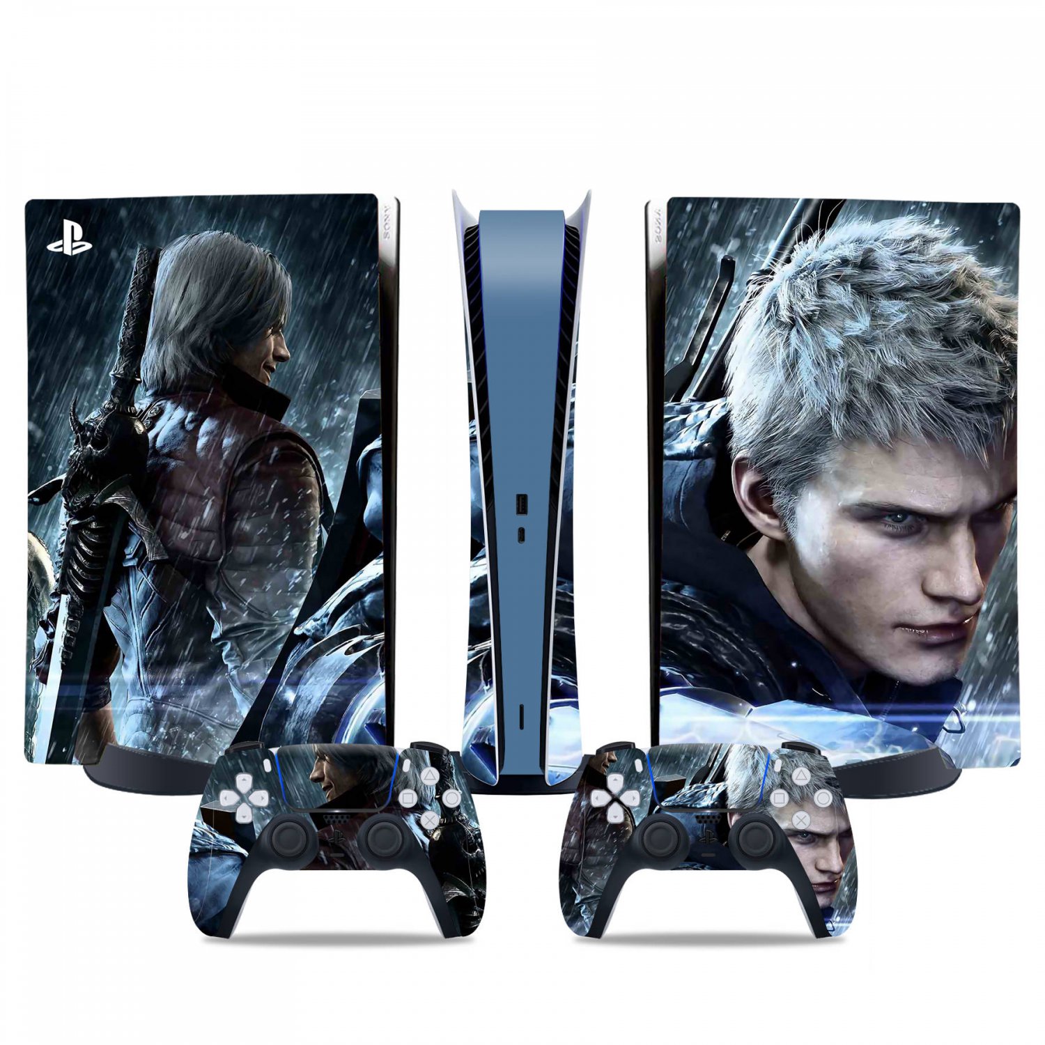 Devil May Cry 5 decal skin for PS5 digital Console & 2 Controllers