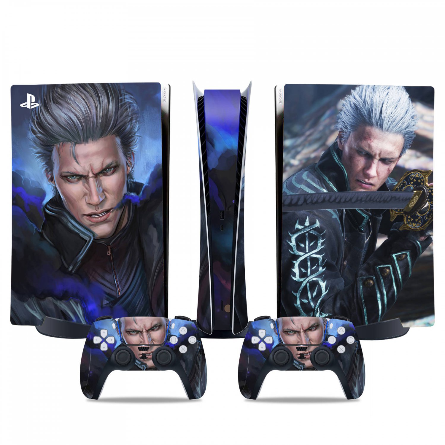 Devil May Cry 5 decal skin for PS5 digital Console & 2 Controllers