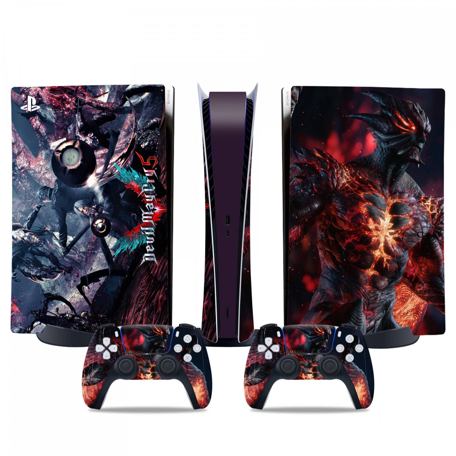 Devil May Cry 5 decal skin for PS5 digital Console & 2 Controllers