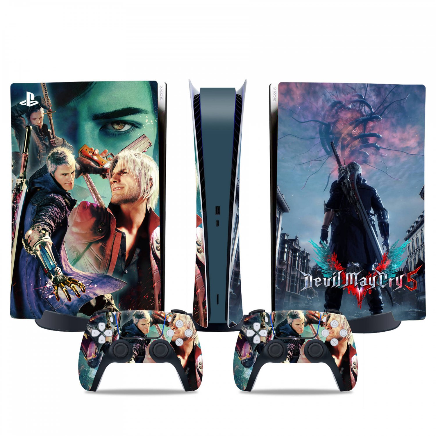 Devil May Cry 5 decal skin for PS5 digital Console & 2 Controllers