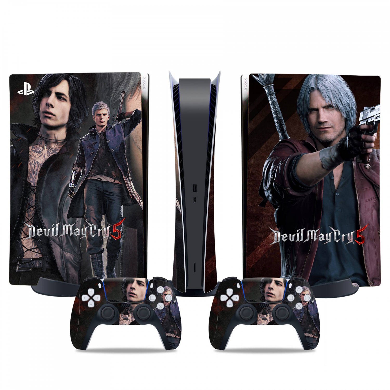 Devil May Cry 5 decal skin for PS5 digital Console & 2 Controllers