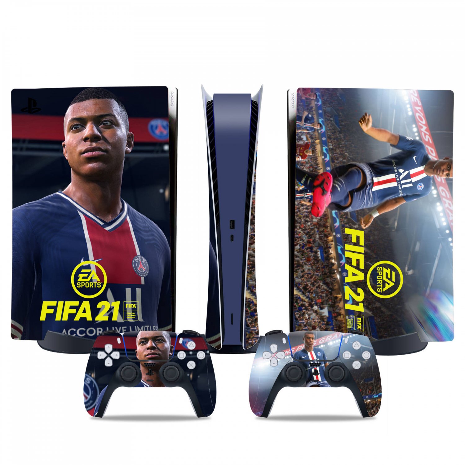 FIFA 21 decal skin for PS5 digital Console & 2 Controllers