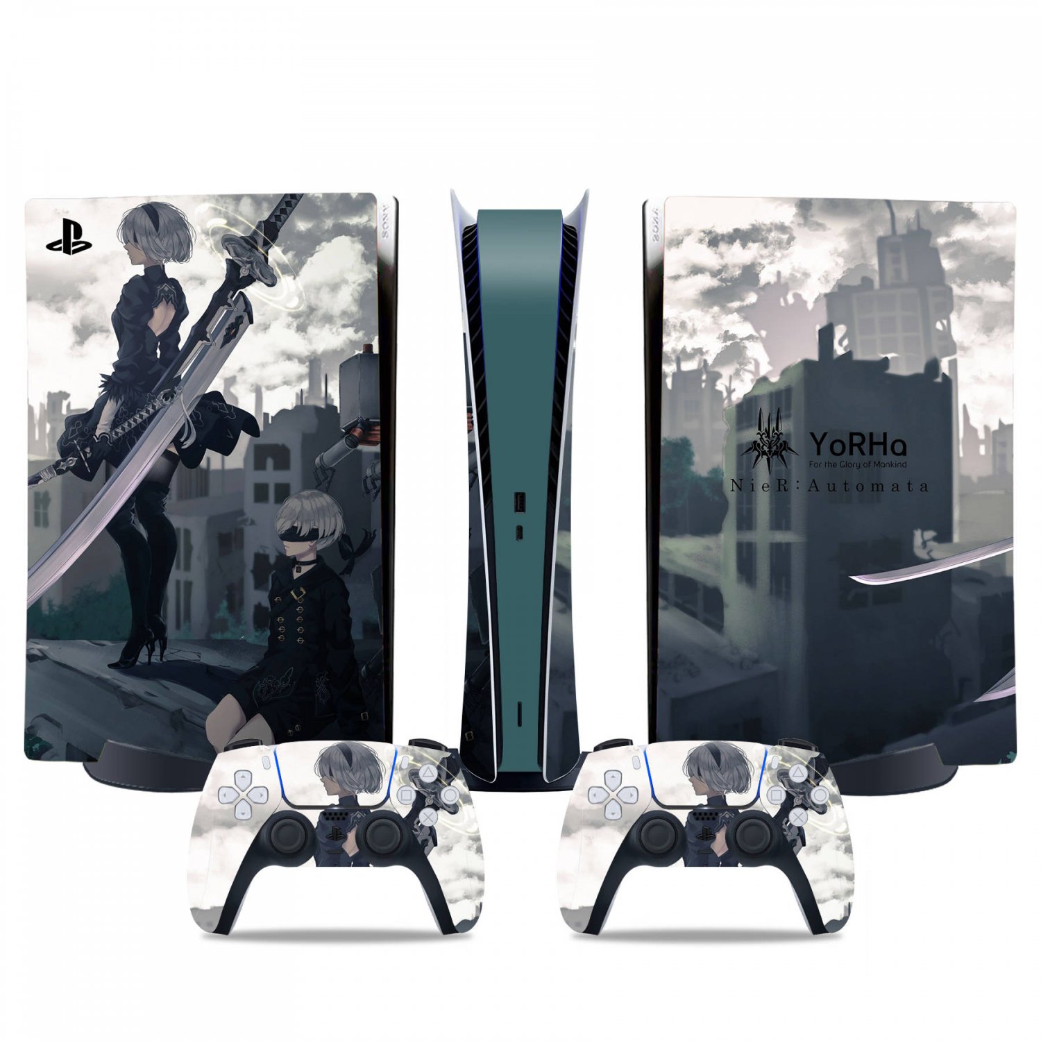 Nier Automata decal skin for PS5 digital Console & 2 Controllers