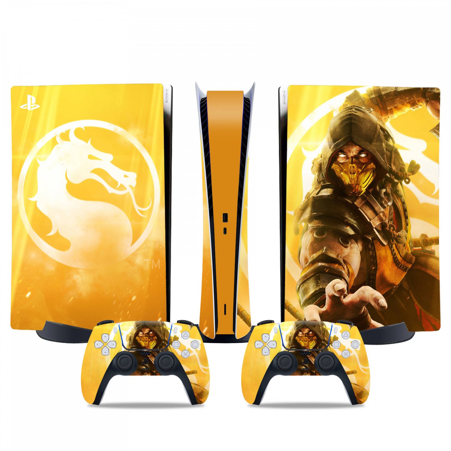 Mortal Kombat decal skin for PS5 digital Console & 2 Controllers