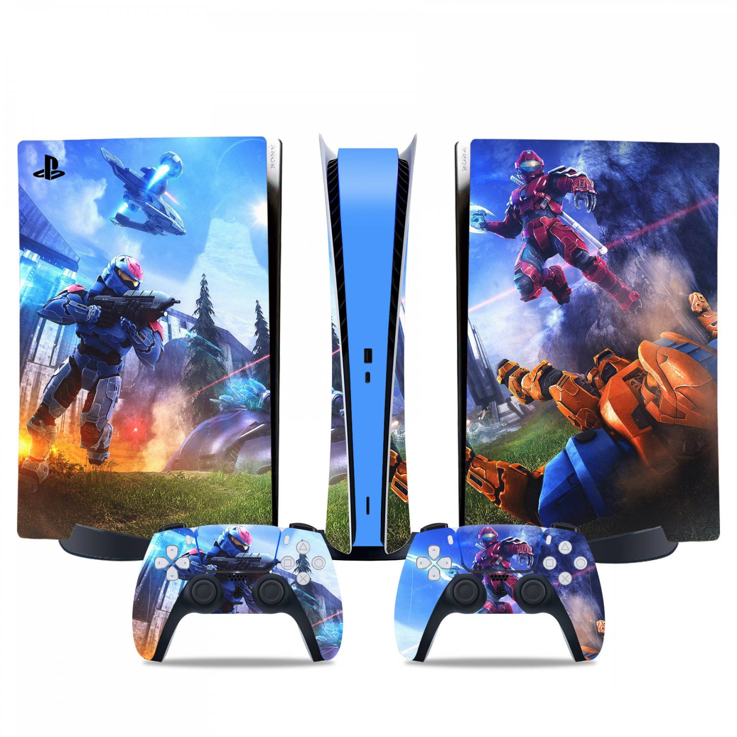 Halo 5 Guardians decal skin for PS5 digital Console & 2 Controllers