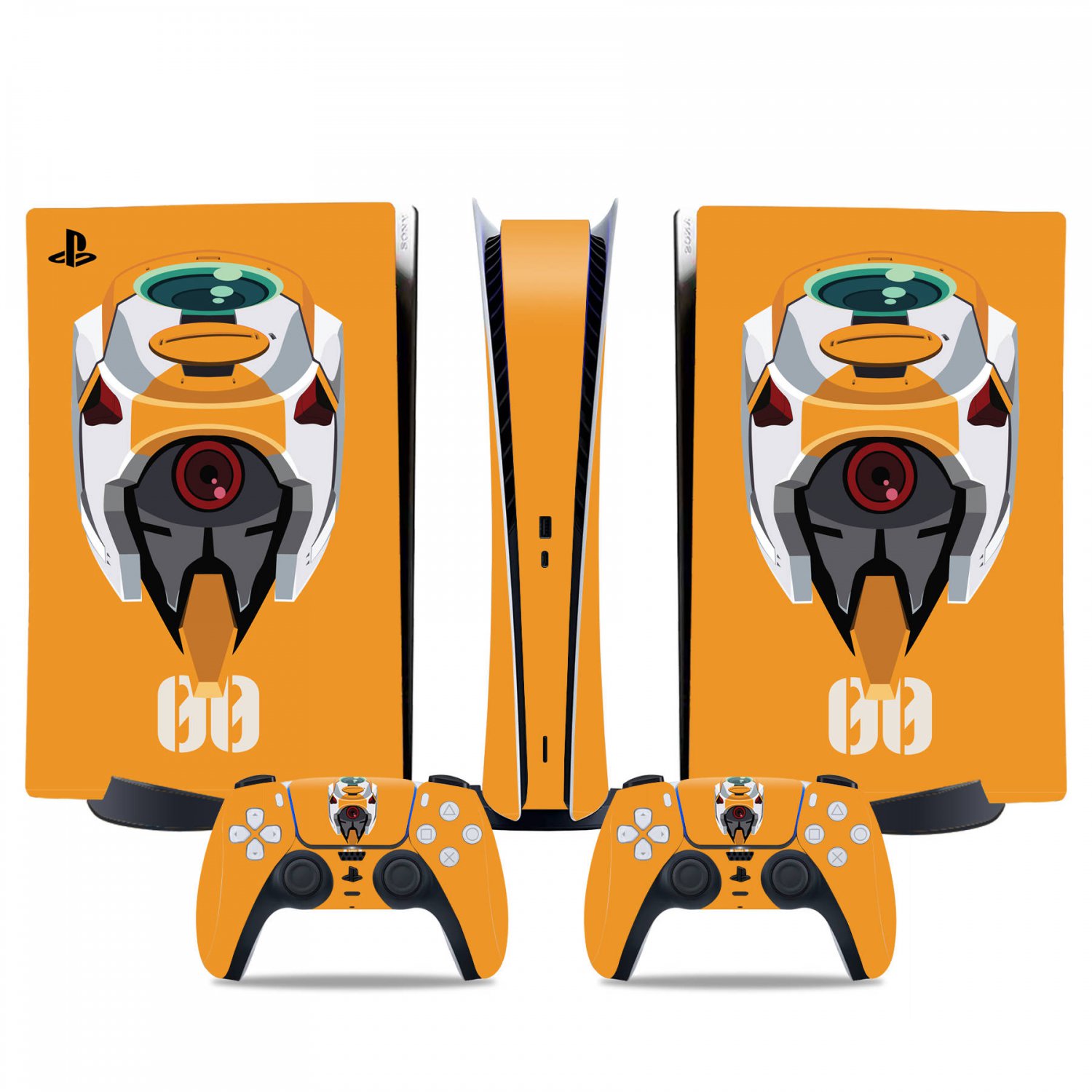 Neon Genesis Evangelion decal skin for PS5 digital Console & 2 Controllers