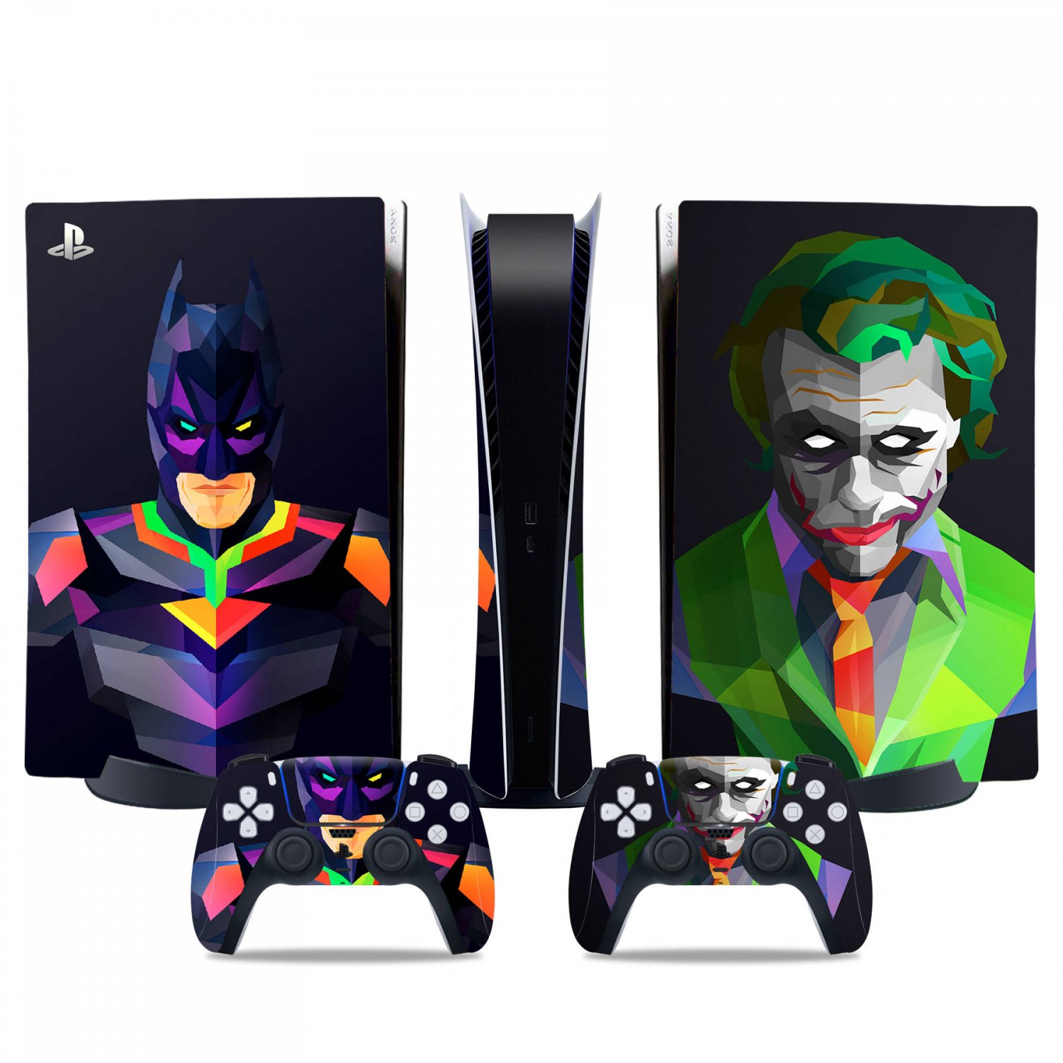 Batman VS Joker decal skin for PS5 digital Console & 2 Controllers