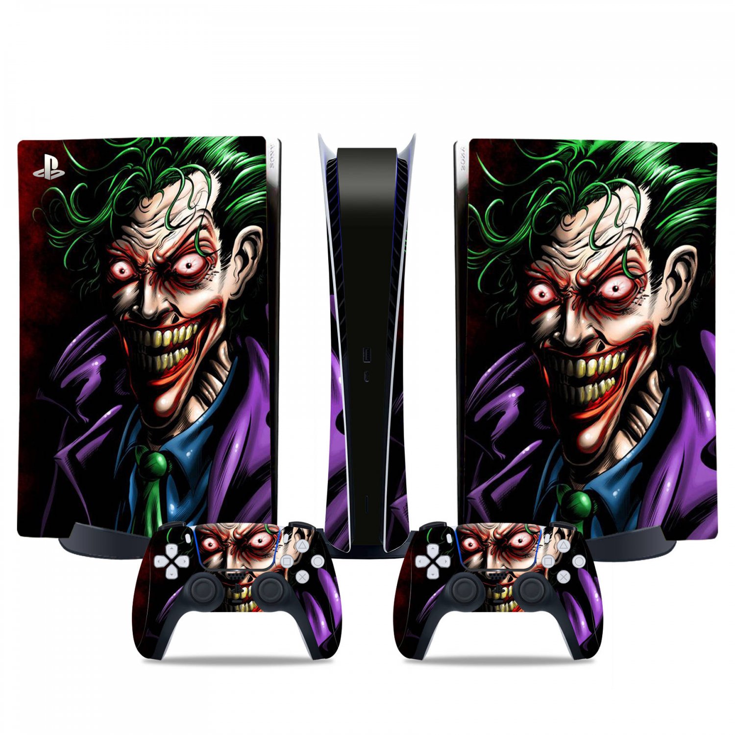 Joker decal skin for PS5 digital Console & 2 Controllers