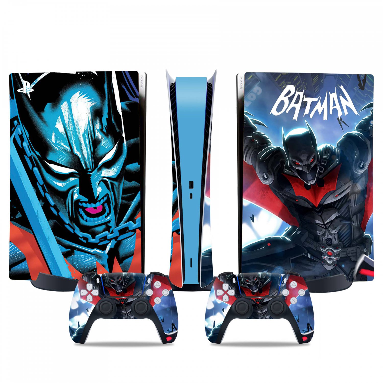Batman decal skin for PS5 digital Console & 2 Controllers